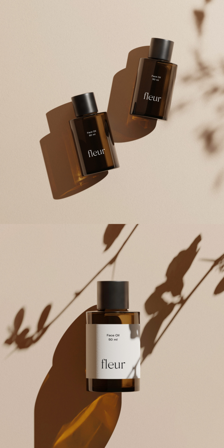 FLEUR Bottle Mockups - Dozzen