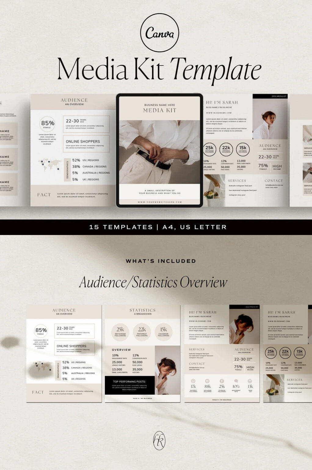 Media Kit Canva Template - Dozzen