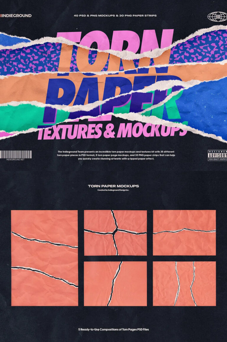 Torn Paper Graphics - Dozzen