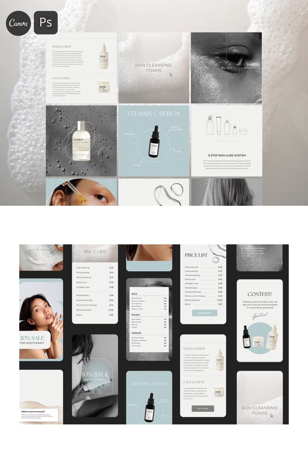 CANVA & PS/Skin Care Social Media - Dozzen